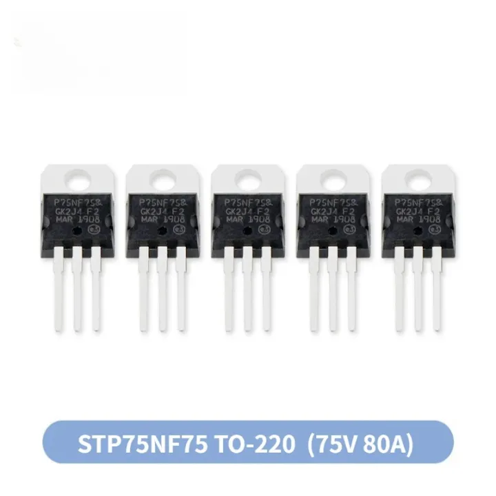 5PCS/lot STP75NF75 P75NF75 MOSFET Transistor 75V 80A TO-220 Transistors ...