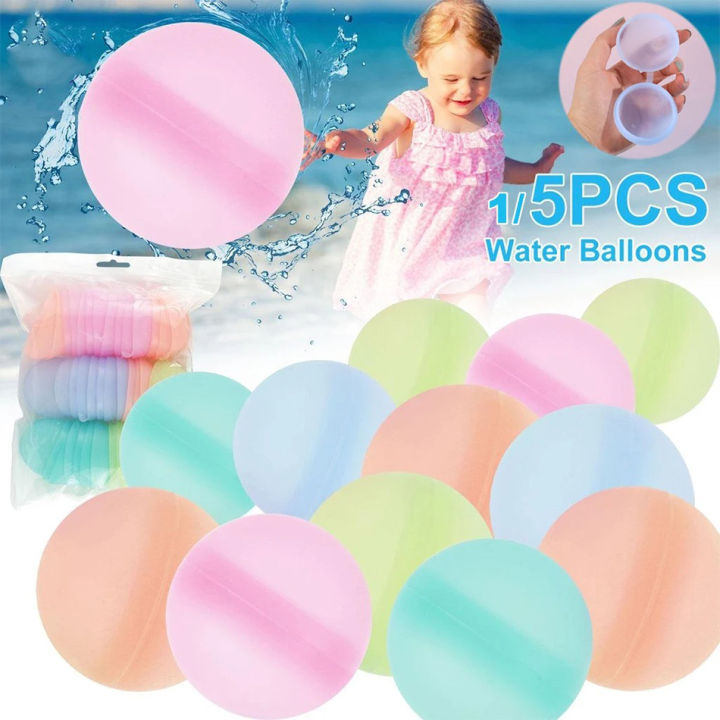 New Reusable Water Balloons Refillable Water Balloon Quick Fill Self ...