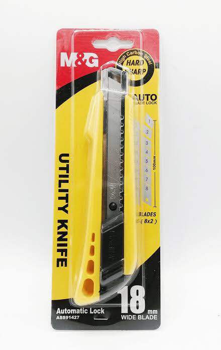 M&G Utility Knife Paper Cutter Automatic Lock 18mm | Daraz.pk