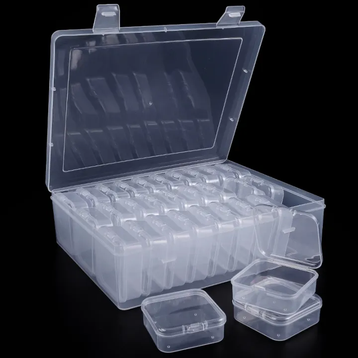 Bead Organizer Box 30Pcs Small Clear Plastic Bead Storage Containers ...