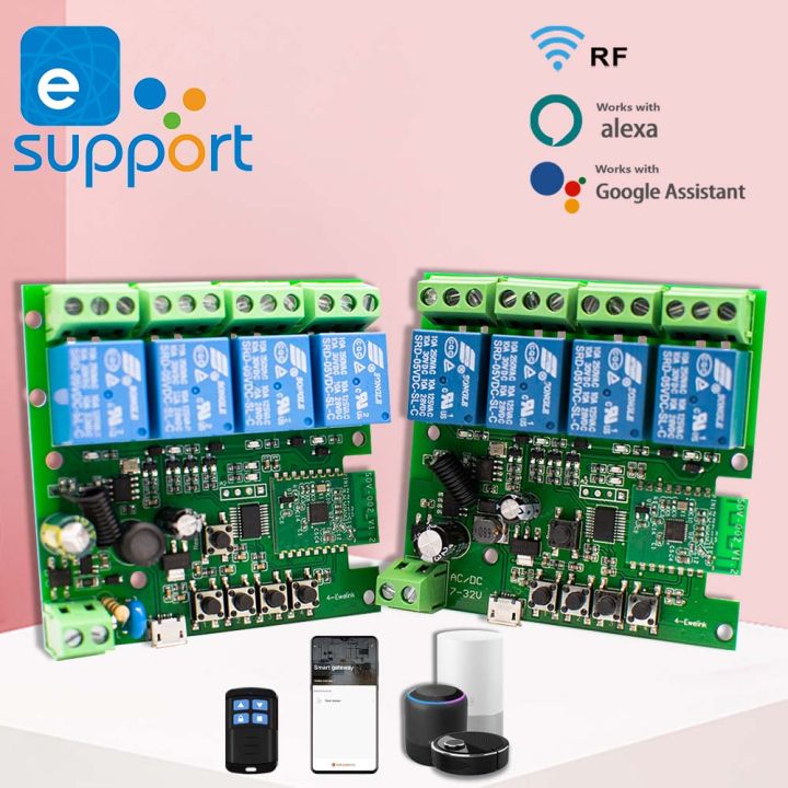 eWelink APP Wifi Smart Switch Module 1/2/4CH 433MHz RF Inching Self ...