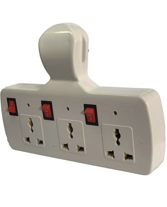 Multi Plug With Individual Switches Led Indicators And Fuse Extension Board 3 Socket Extension