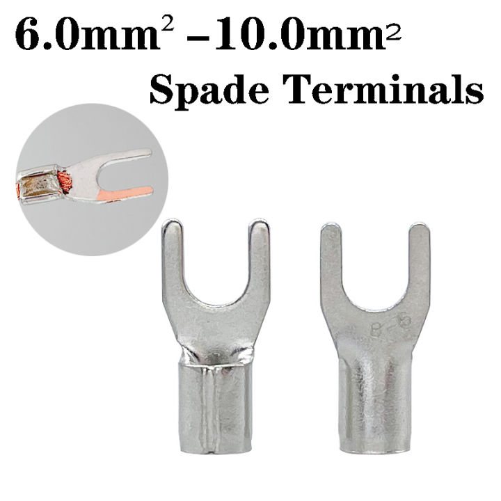 Pure Copper Spade Terminals SNB8-4/5/6/8 Electrical Wire Connectors Use ...