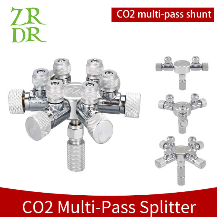 ZRDR Stainless Steel Aquarium Multi Way CO2 Distributor Splitter Needle ...