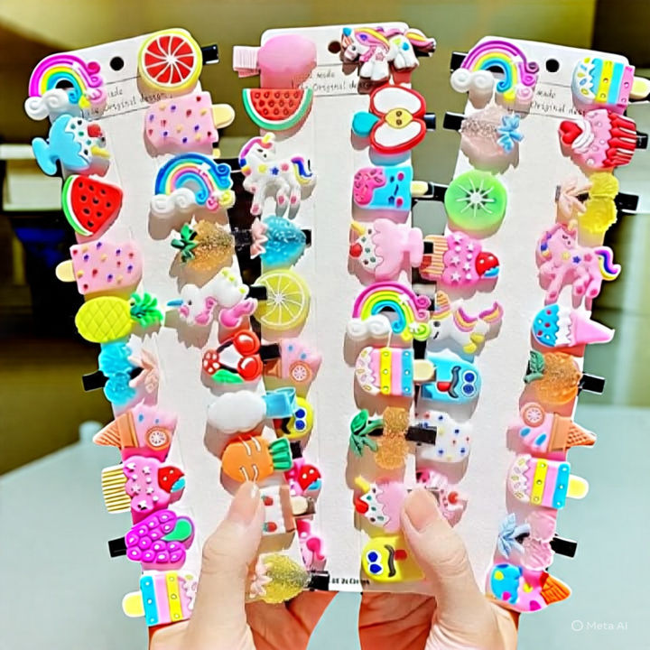 baby girl hair pins /10pcs baby girl hair pins /mixed designs hair pins ...
