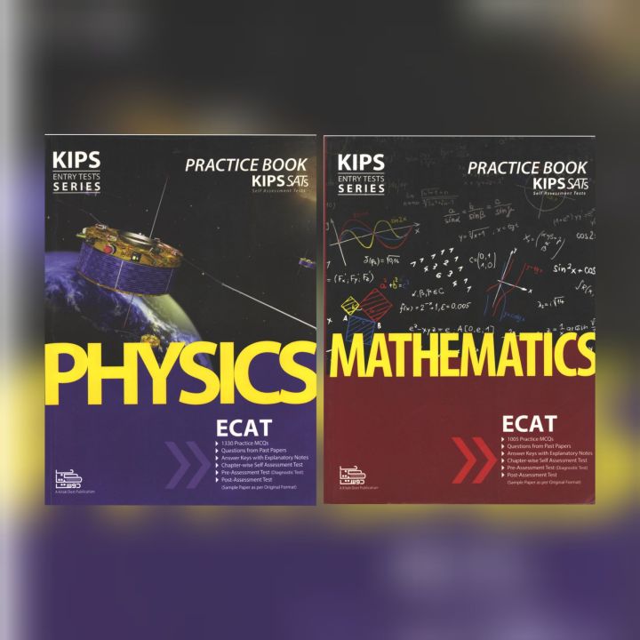 Set of 2 books: Kips ECAT Physics Practice book - Kips ECAT Math ...