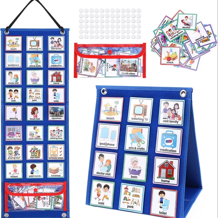 Visual Schedule for Kids Daily Routine Chart with 70 Cards Calendar ...