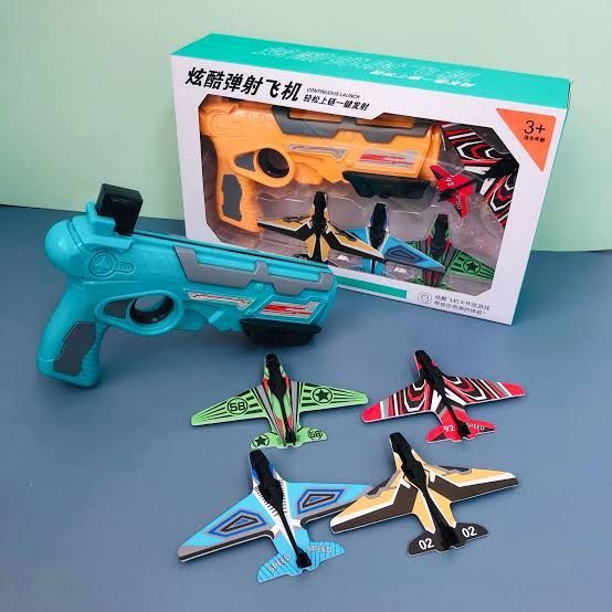 IndusBay® Catapult Plane Toy Gun Air Battle Game, One-Click Ejection ...