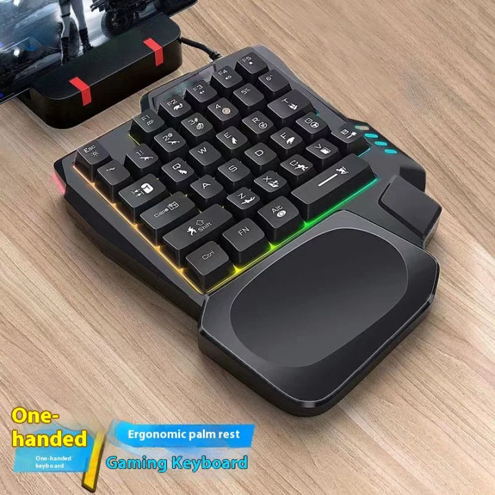 Unsharkable One-handed keyboard mechanical feel Chicken Throne keyboard ...