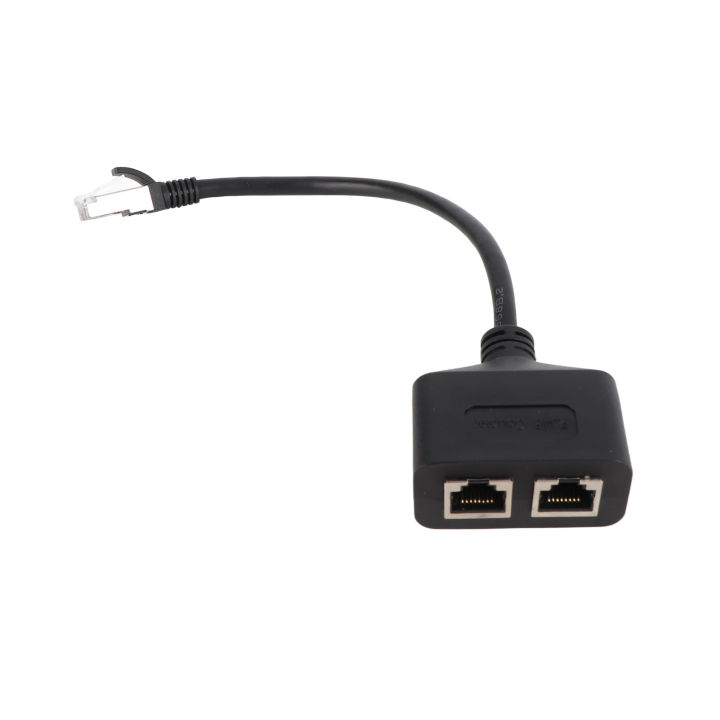 Universal RJ45 Ethernet Adapter Cable Extension 1 to 2 Port Excellent ...