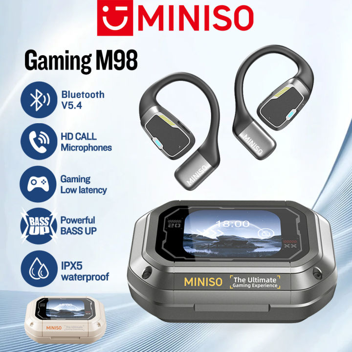 [AI Translator] MINISO M98 Wireless Headphones OWS Sports Bluetooth Earphones Gaming Headset ...