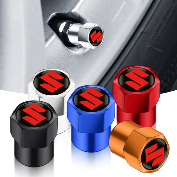 Car Styling 4Pcs Metal Wheel Tire Valve Caps Stem Case For Suzuki Grand ...