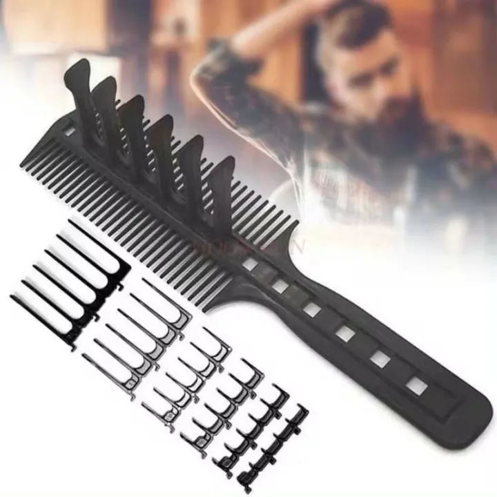 Men Hair Trimming Template Curved Plastic Taper Guide Clipper Home ...