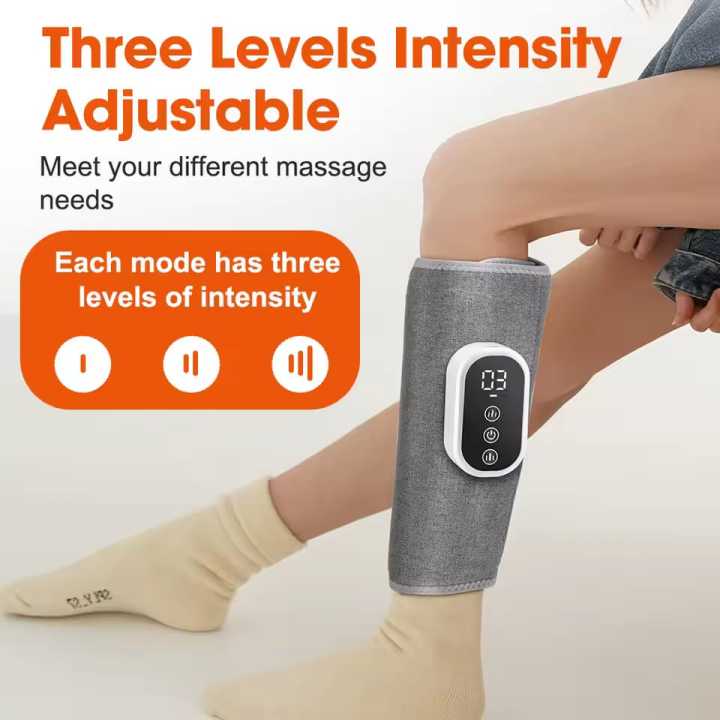Leg Massager Air Pressure Calf Massager 3 Levels Hot Compresstion Relax ...