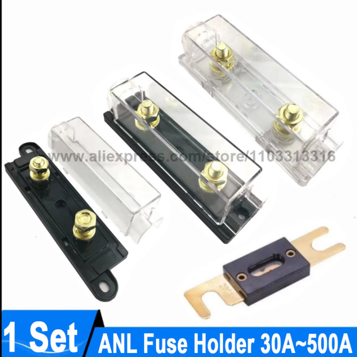 1Set ANL Fuse Holder Bolt-on Car Fuse Holders 30A 40A 60A 80A 100A 120A 150A 200A 250A 300A 350A ...
