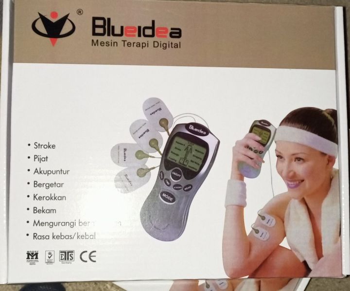 BlueIdea mesin thrapy Machine Body Pulses Muscle Relaxation 4 Pads with ...