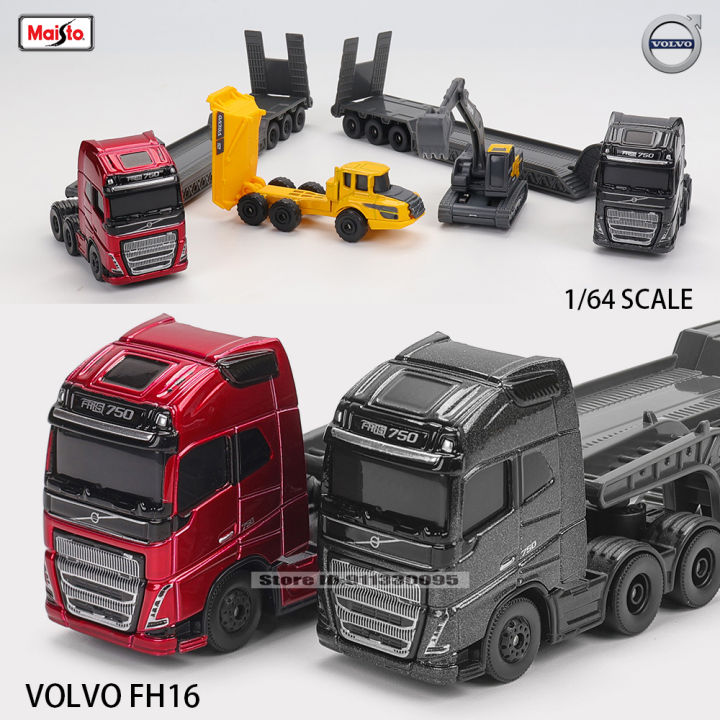 Maisto 1:64 SCANIA 770 S Volvo Forklift Transport Vehicle Excavator die ...