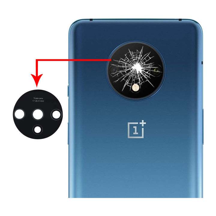 OnePlus 7T Rear Camera Glass Lens Replacement - Scratch Resistant ...