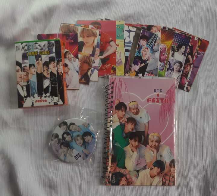 Bts Members Mini Notebook Photo Card And Batch | BTS Cute Products ...