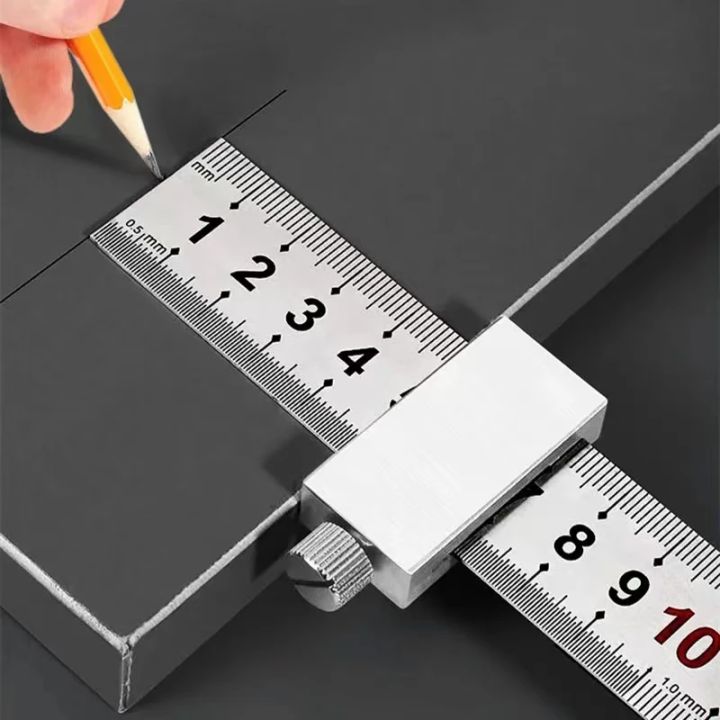 Accurate positioning Woodworking Tools Carpentry Steel Ruler ...