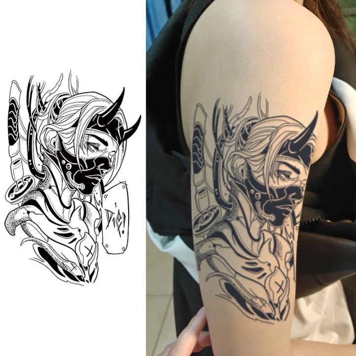 Japanese demon, lasting 1-2 weeks waterproof, temporary tattoo stickers ...