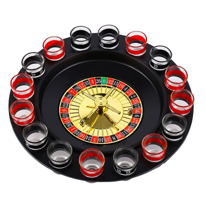 Drinking Roulette Set 16 Glasses Black/Lucency Russian Style Birthday ...