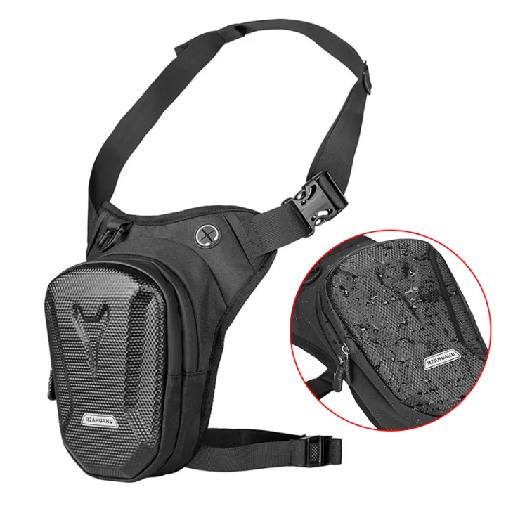 Motorbike Drop Waist Leg Bag EVA Hard Shell Motorcycle Leg Side Bag ...