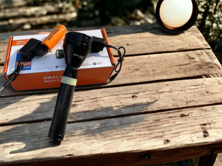 Small Sun Alloy LED Rechargeable Torch | Daraz.pk