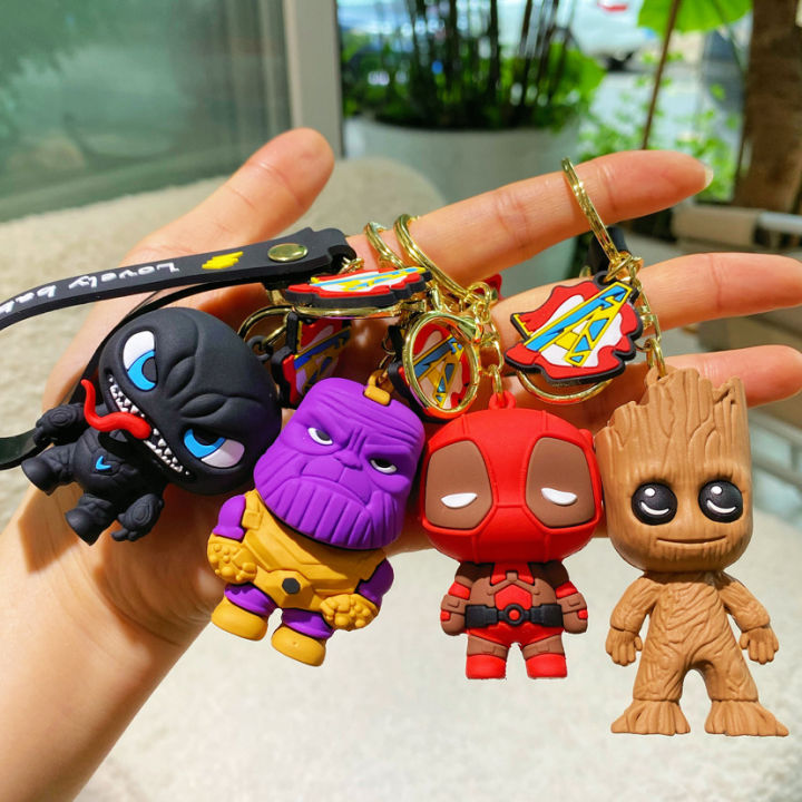 Marvel Superhero Batman Doll Keychain Avengers Captain America Iron Man ...