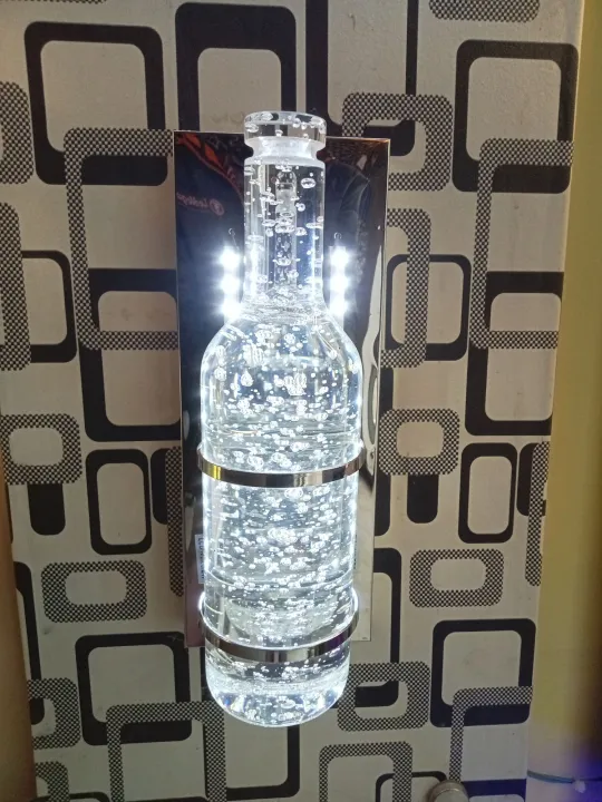 Bottle Shape Glass Antique lock wall lamp led heavy duty glass lamp ...