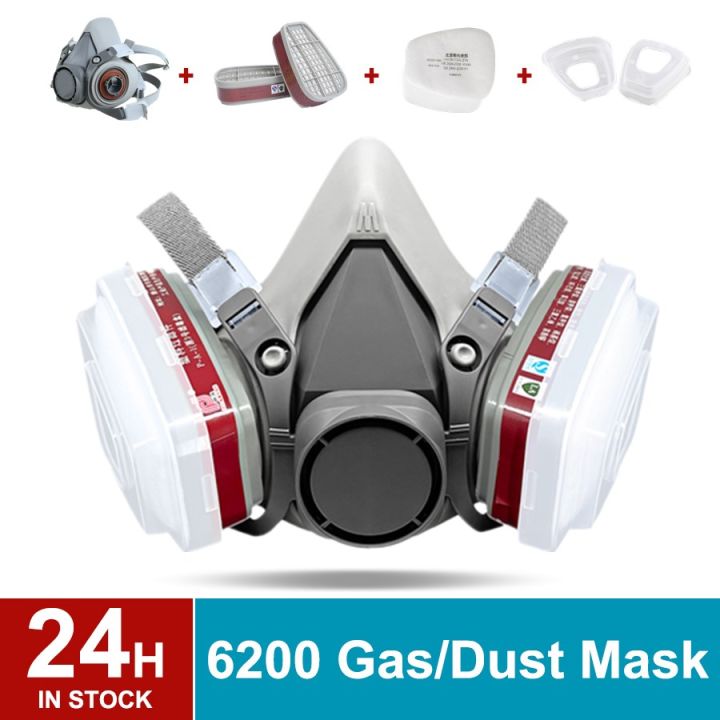6200 Respirator Gas Mask Set Vehicle Painting Spray Cartridge Box 6001/ ...