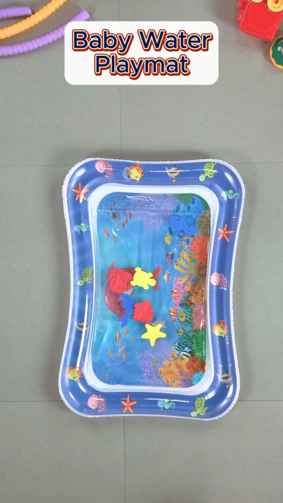 Baby Kids Water Playmat, Baby Slapped Pad Tummy Time Inflatable Toy for ...