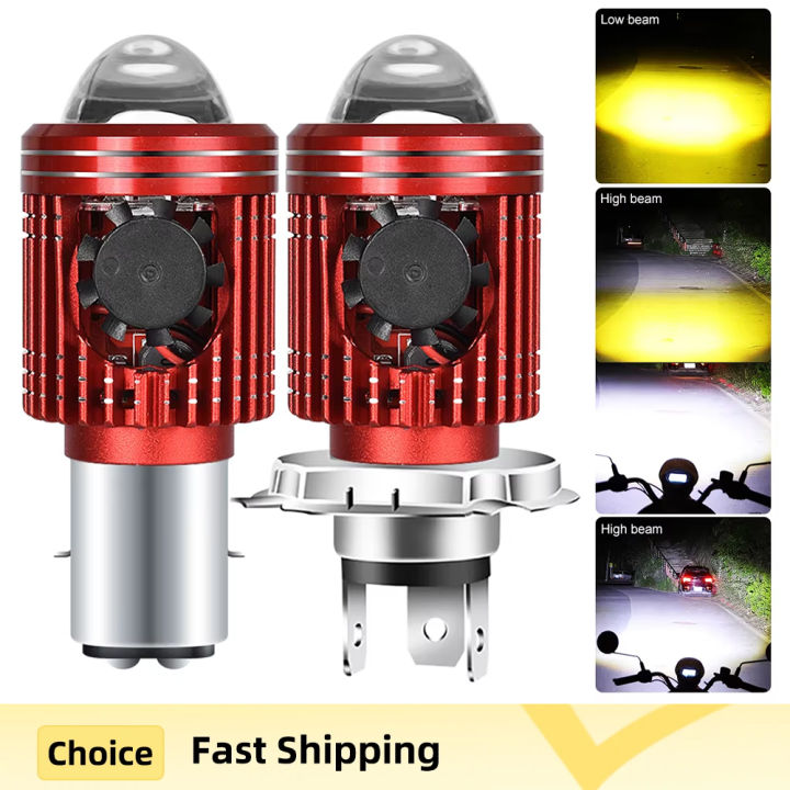 Motorcycle Headlight Bulb 10000LM H4/H6 12V LED Moto Spotlights CSP ...