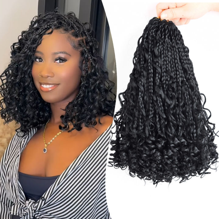 10 Inch Goddess Box Braids Crochet Hair 1Pack/Lot Synthetic Boho ...