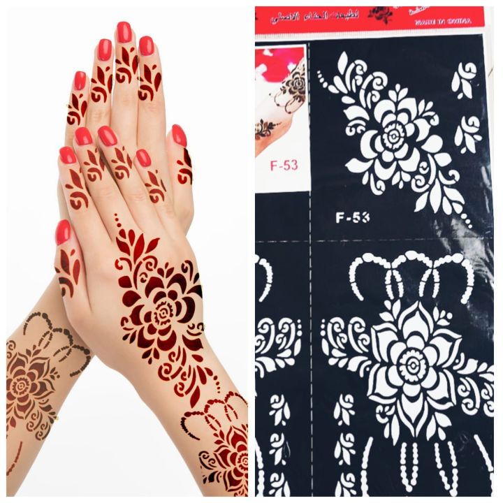 Henna sticker simple design for hand stencils | Daraz.com.bd