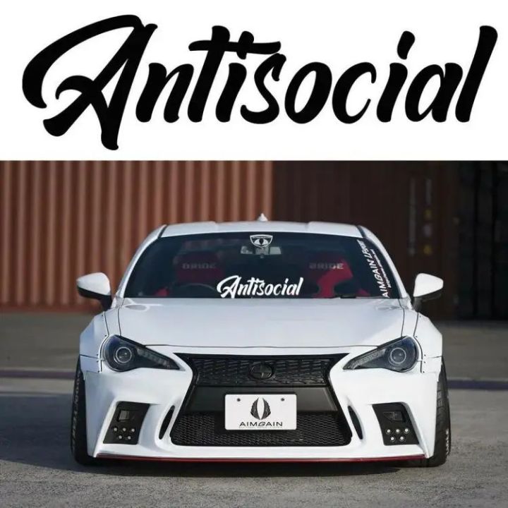 Antisocial Sticker for Car Windshield 20"x5.7" Car Stickers | Daraz.pk