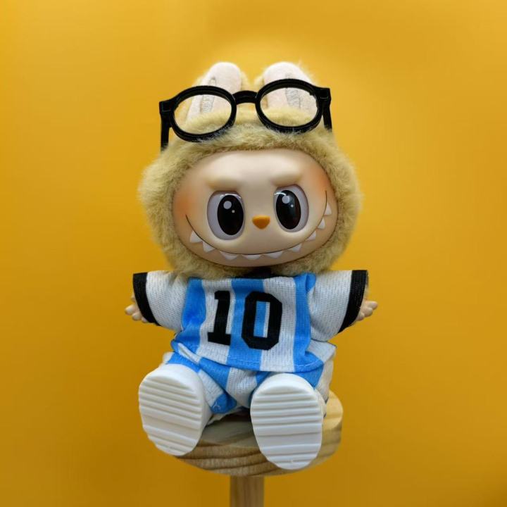 17cm VIV2 Labubu Basketball Clothes Football Clothes with Glasses Cute ...