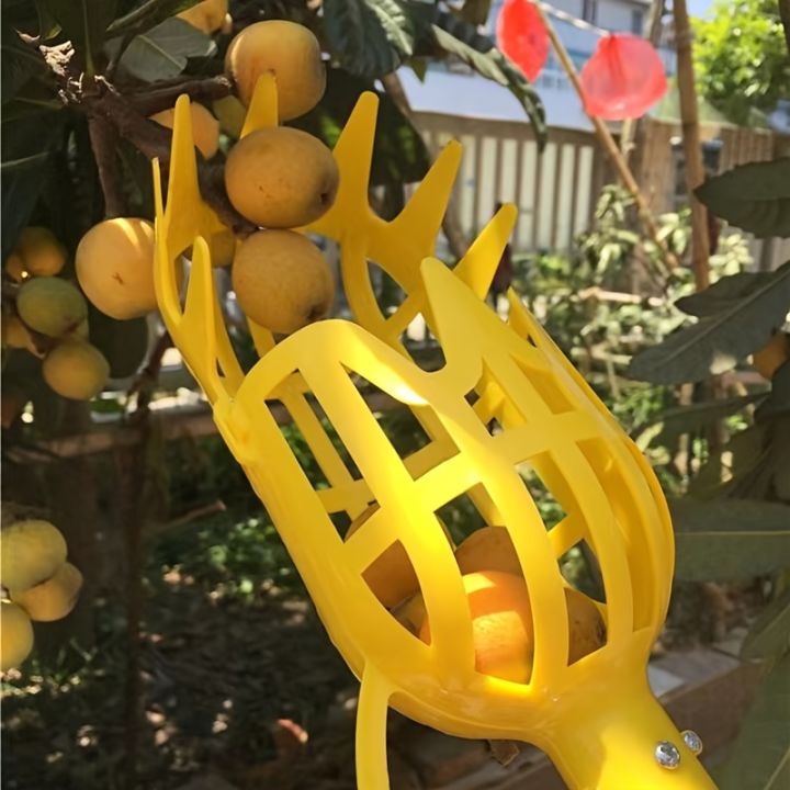 Ergonomic Fruit Picker - Yellow Lightweight PP Tool for Garden & Farm ...