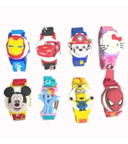 Cartoon Characters Digital Wrist Watch Scale Strip Watch For Boys Happy ...