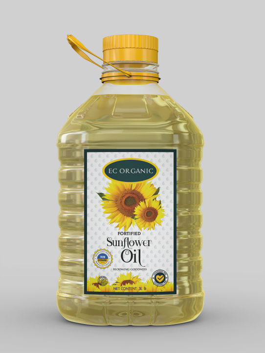 EC Organic Sunflower oil 3 Liter Pet Bottle | Daraz.com.bd