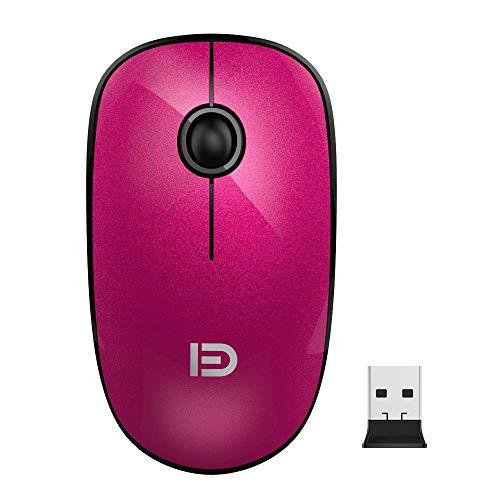 FD V8 Silent Wireless Mouse – 2.4G Ultra-Thin Cordless Mouse with Nano ...