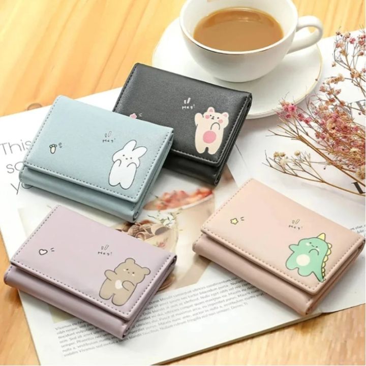 2024 Women Short Cute Small Wallet with Hasp ID Bank Card Holder for ...