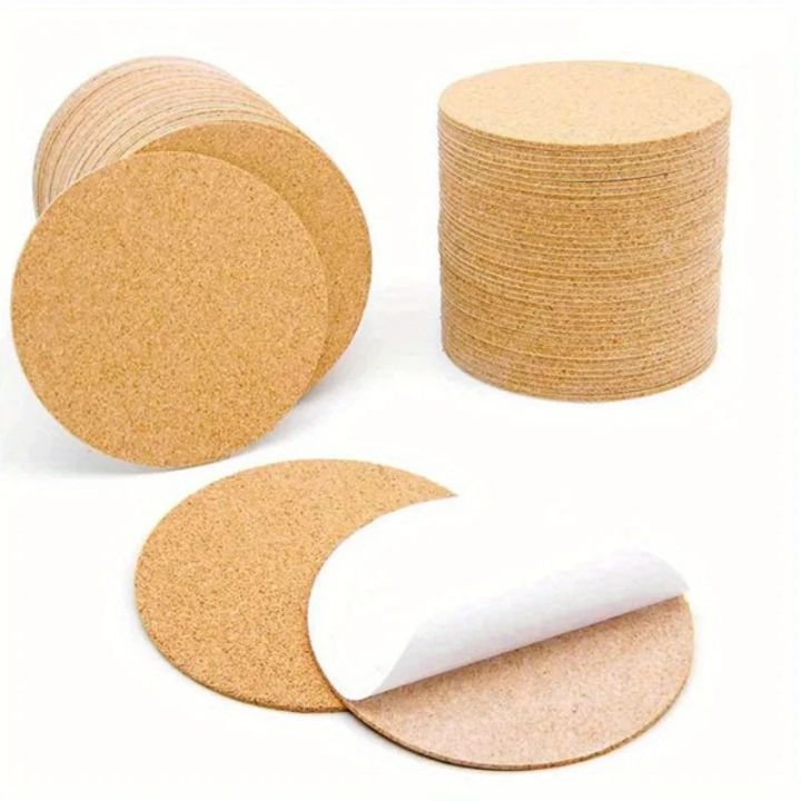 10/50pcs Circular Adhesive Self-adhesive Cork Pad Anti Slip Pad Cork ...