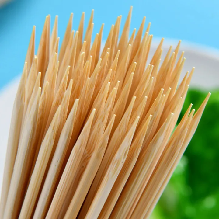 50Pcs 40cm Bamboo Wooden BBQ Skewers Food Bamboo Meat Tool Kitchen ...