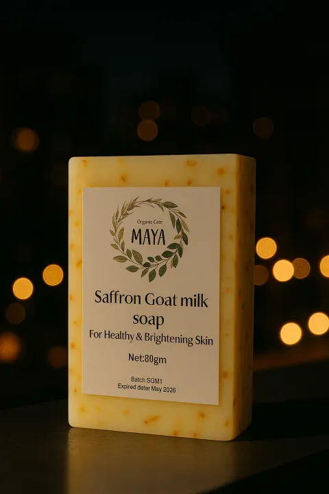 MAYA Saffron Goat Milk Soap — 80gm | Organic Care | Brightening ...
