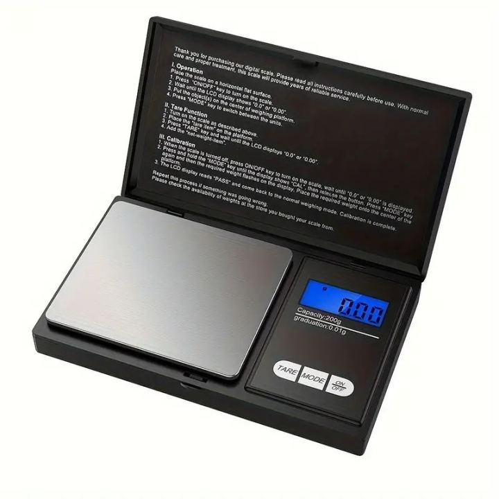 Precise LCD Pocket Electronic Digital Scale 100g/200g/300g/500g/1000g x 0.01g /0.1g for Kitchen ...