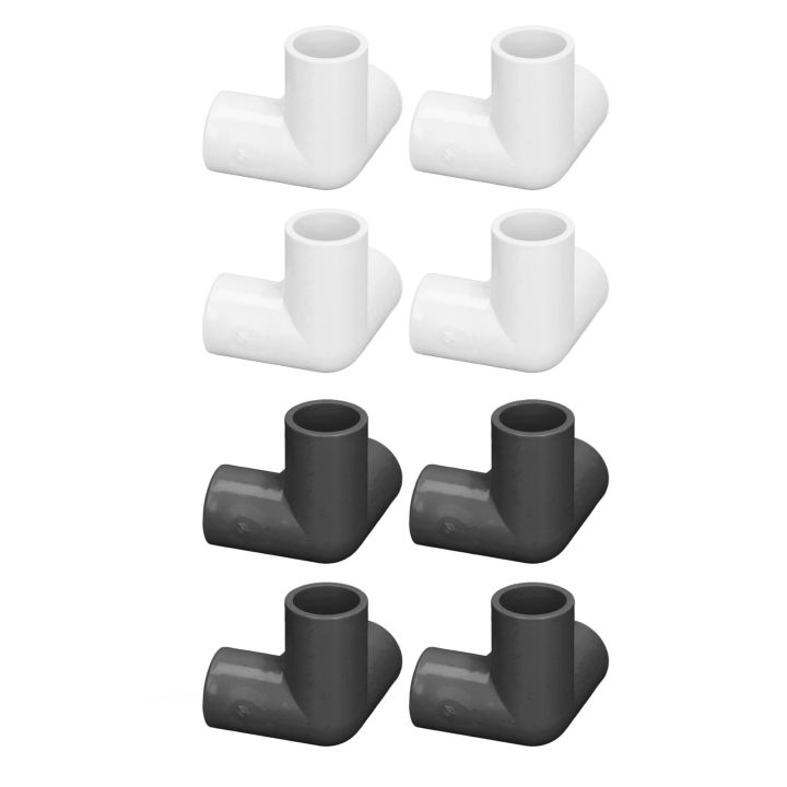 10PCS 3 Way Pipe Fittings PVC Plastic Right Angle Tee Corner Connector ...