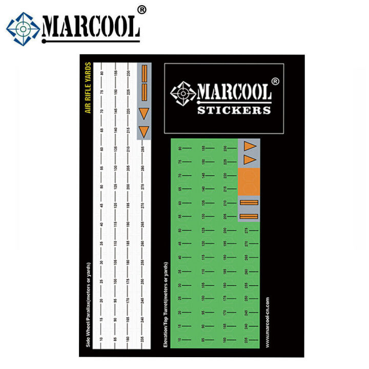 Marcool Riflescopes Sight Turret & Side Adjustment Scale Count Label ...