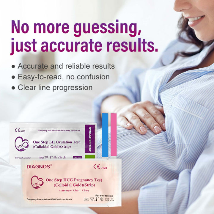 Pregnancy Test Strips and Ovulation Test Strips Combo Pack- 25 LH ...