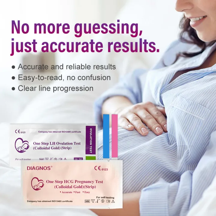 Pregnancy Test Strips and Ovulation Test Strips Combo Pack- 25 LH ...